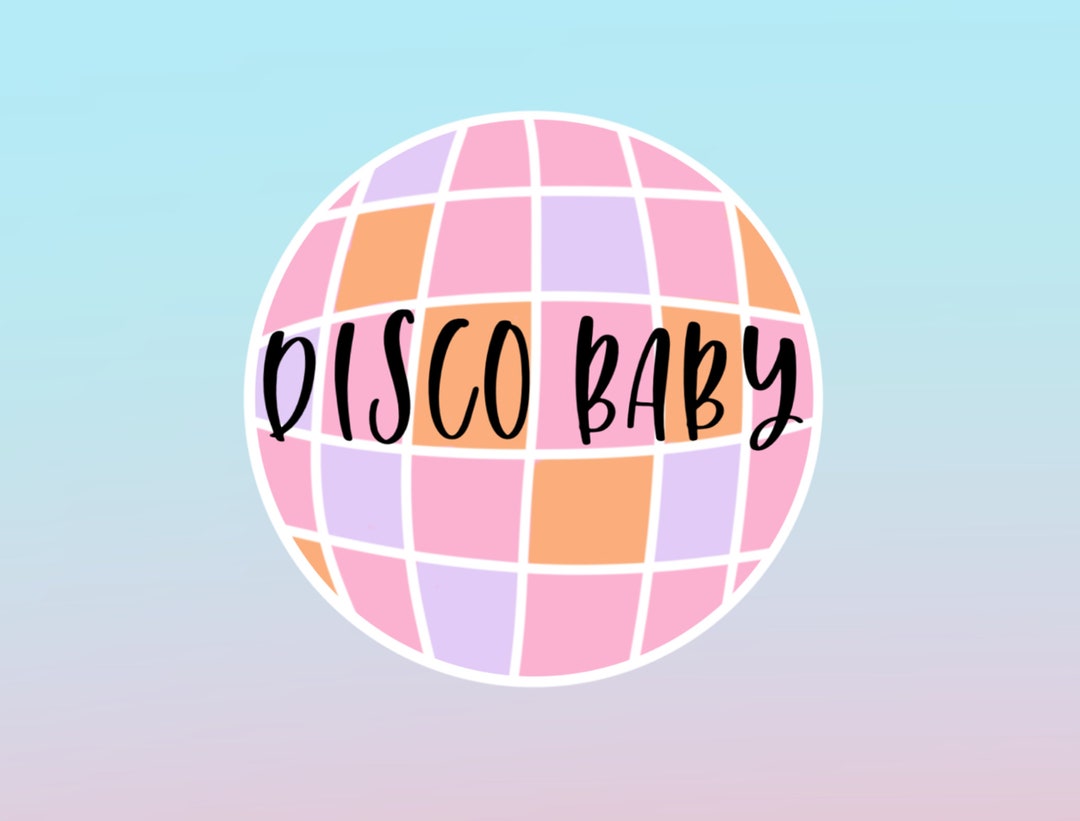 Disco Ball Sticker Disco Baby Sticker Cute Colourful Stickers Dancing ...