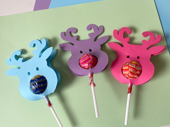 Christmas Reindeer Lollipop Holder Bundles Christmas Gifts - Etsy Australia