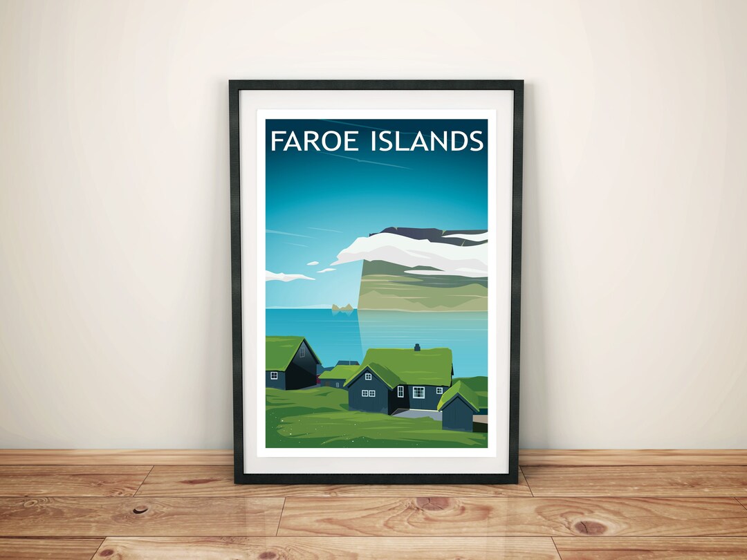 Faroe Islands Travel Poster - Denmark Travel Print - Digital Download ...