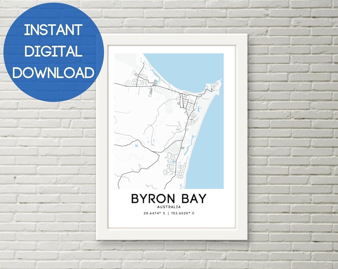 Byron Bay Map Digital Download - Etsy