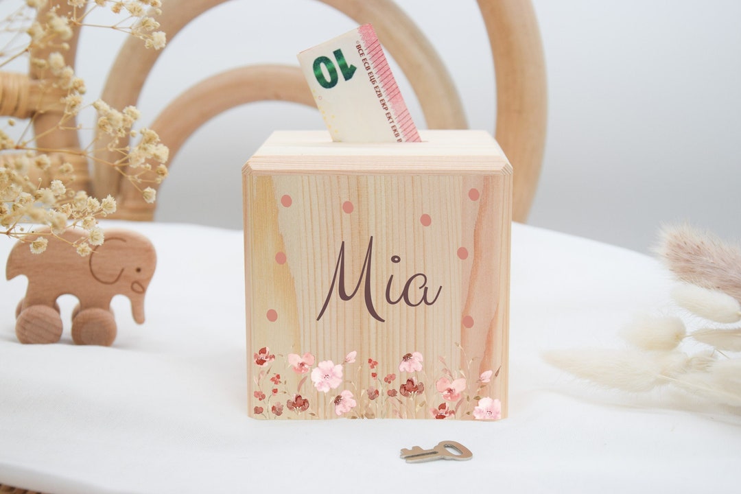 Spardose personalisiert, Spardose, Spardose Kind, Spardose Holz, Spardose Mädchen, Spardose ...