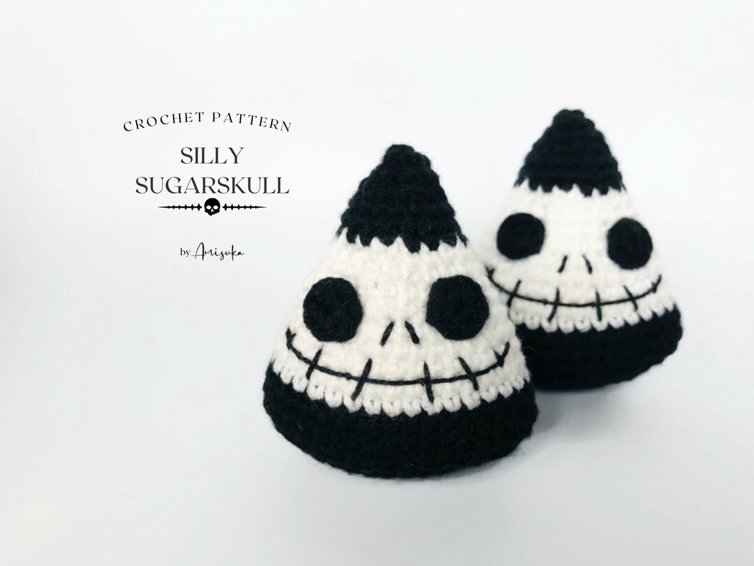 Skull Crochet Pattern: Candy Corn, Halloween Amigurumi (digital Pattern ...