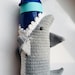 Crochet Shark Water Bottle Holder PATTERN Shark Bottle Gift Crochet ...