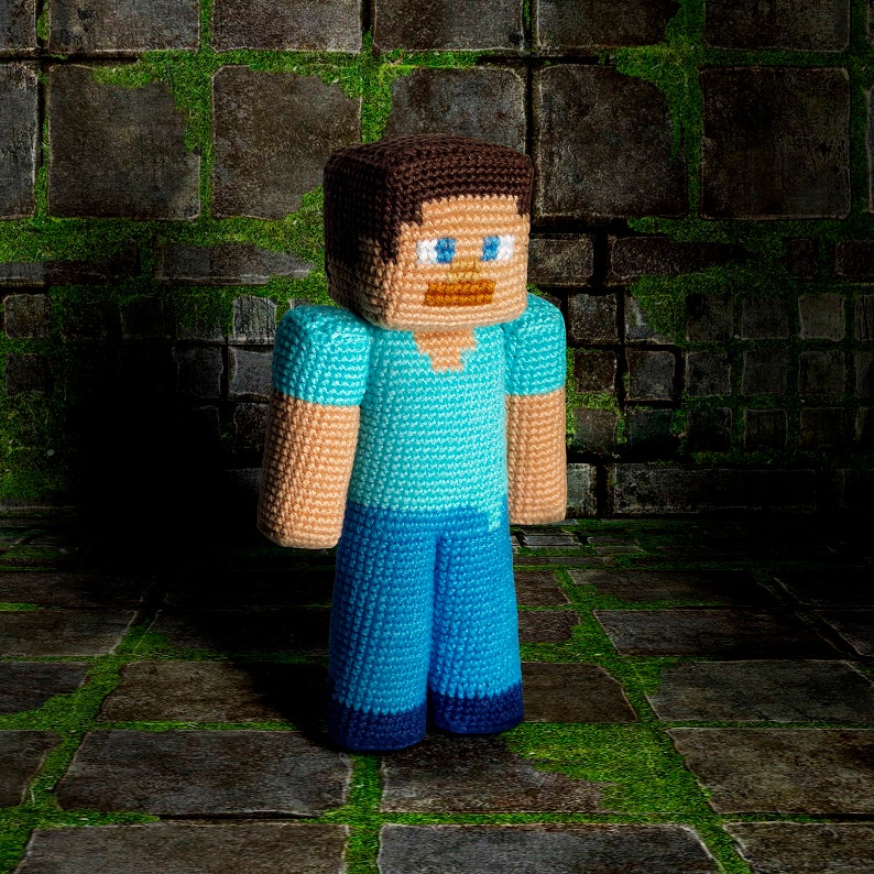 Crochet Minecraft Steve Crochet Grass Block Minecraft - Etsy España