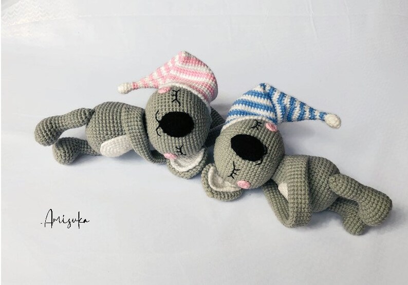 Crochet Koala PATTERN Amigurumi Curtain Tie Back Kawaii Sleepy Plush ...