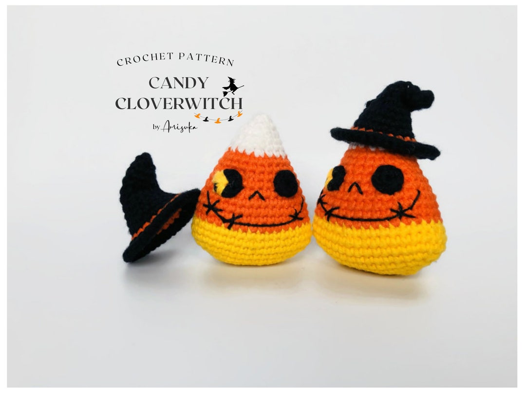 Halloween Crochet Patterns Witch Amigurumi Mini Candy Corn Witch Hat ...