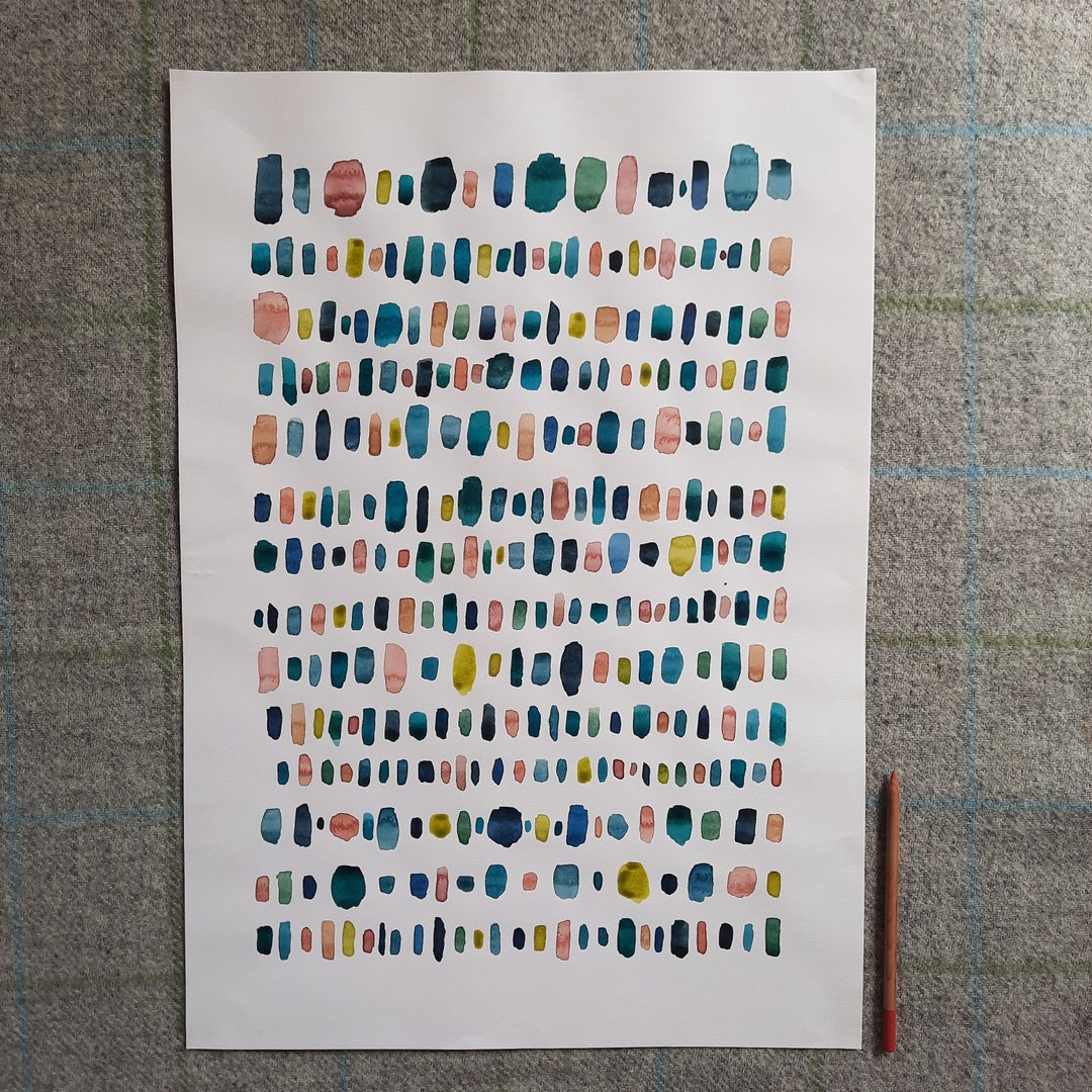 Dashing in Blue Original Watercolour Painting - Etsy