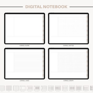 Digital Notebook for Goodnotes Notability Etc. Hyperlinked Digital Note ...