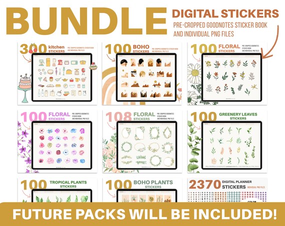 Digital Stickers Bundle Goodnotes Stickers Bundle Digital | Etsy