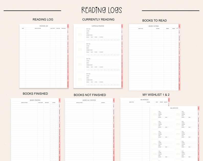 Digital Reading Journal Digital Reading Planner Goodnotes - Etsy