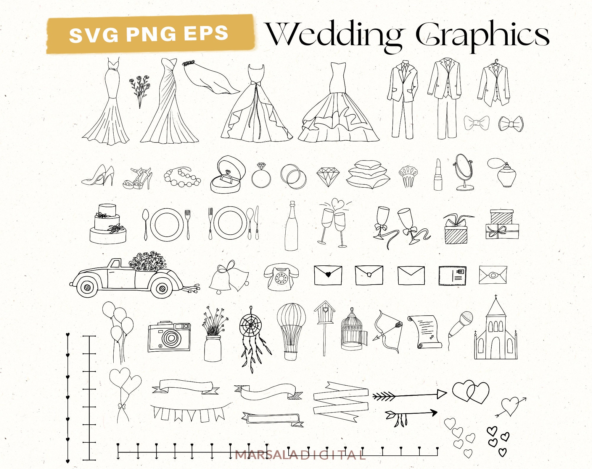 Wedding Svg Clipart Wedding Clipart Marriage Svg Love | Etsy