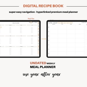 Digital Recipe Book Goodnotes Notability Digital Cookbook, Weekly Meal ...