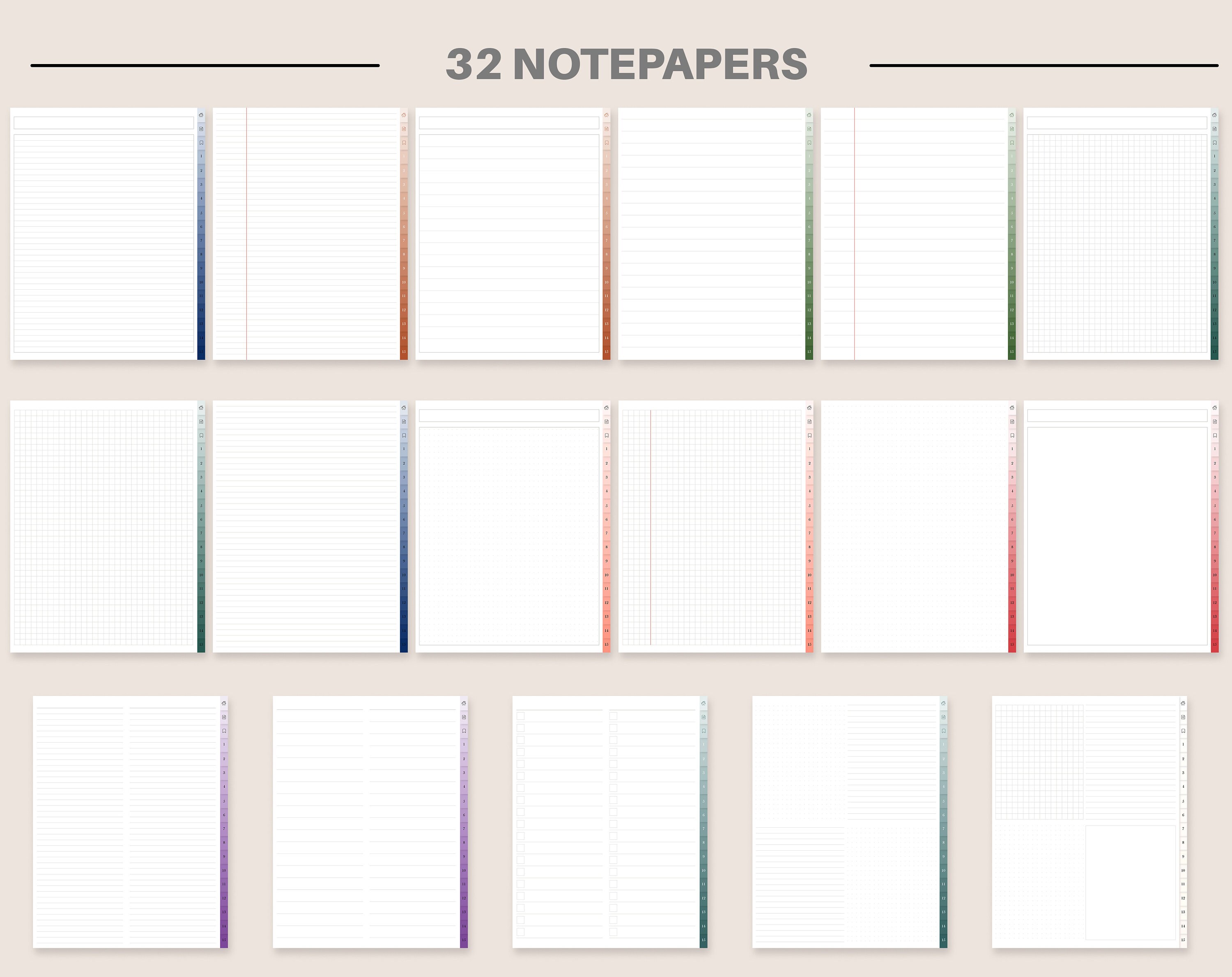 Digital Notebook for Goodnotes Notability 10 Hyperlinked - Etsy