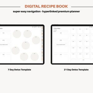 Digital Recipe Book Goodnotes Notability Digital Cookbook, Weekly Meal ...