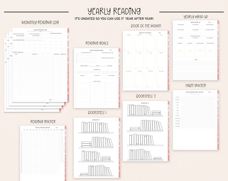 Digital Reading Journal Digital Reading Planner Goodnotes - Etsy
