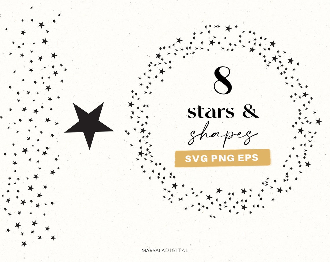 Stars Svg Star Svg Star Cut File Sparkle Stars Svg Stars | Etsy