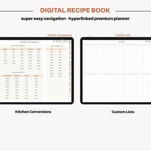 Digital Recipe Book Goodnotes Notability Digital Cookbook, Weekly Meal ...