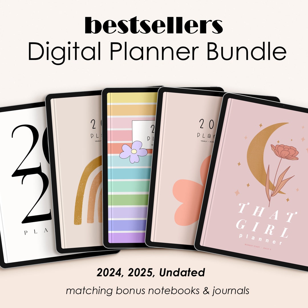 Digital Planner Bundle 2024, 2025, Undated, Samsung Notes, Goodnotes ...