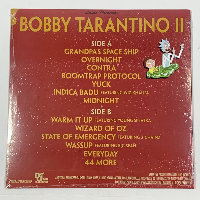 Logic Bobby Tarantino Ii 1lp Vinyl Limited Black 12 Etsy
