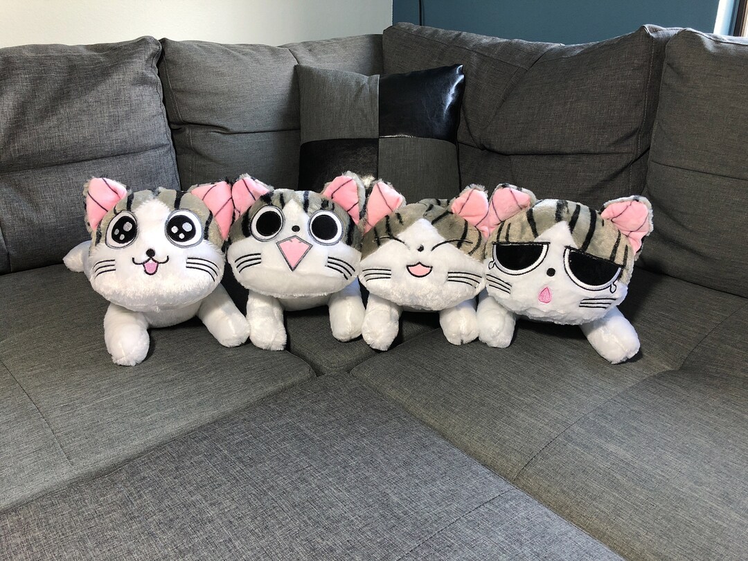 Cat Stuffed Animal Plush Toy Soft Kitten Gift for Kids and Adults, Gray ...