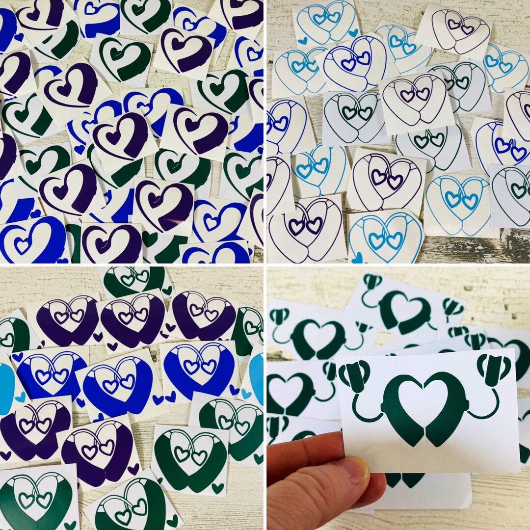 Hearing Aid/ Cochlear Implant Themed Decals/ Stickers, Heart of Hearing ...