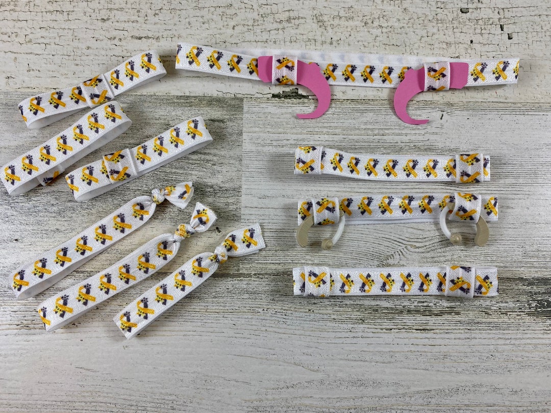 Deaf Awareness Ribbon Hearing Aid Head Support Band, Headband, Hair Tie ...