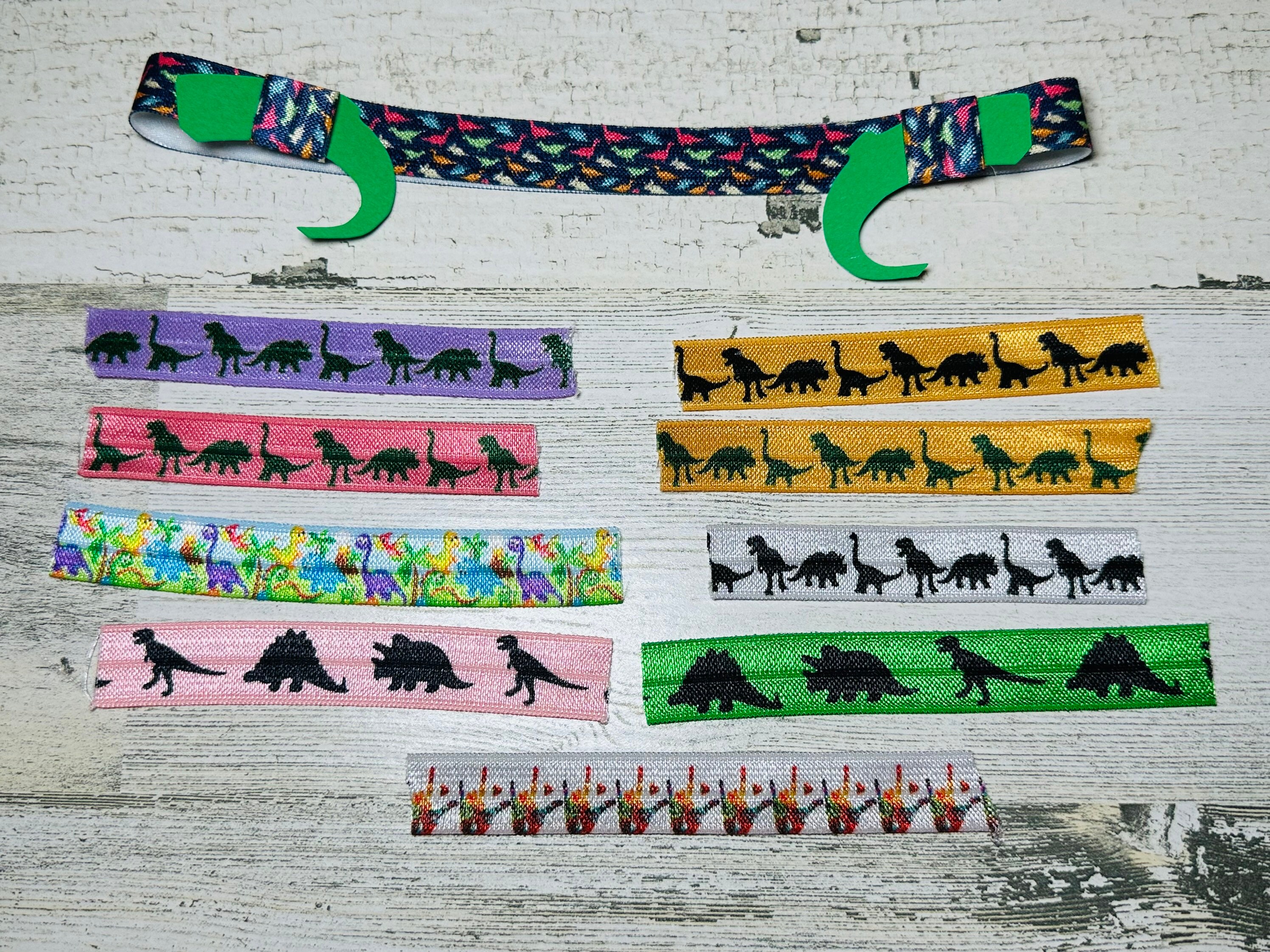 Dinosaur Themed Stretchy Hearing Aid/ci Headbands, Extended Wear ...