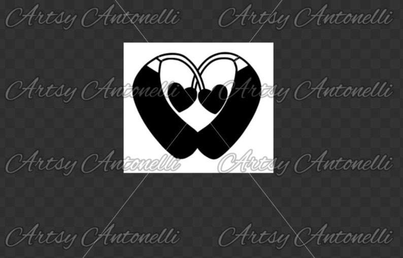 Hearing Aid Heart With Three Designs Outline Solid BTE and - Etsy