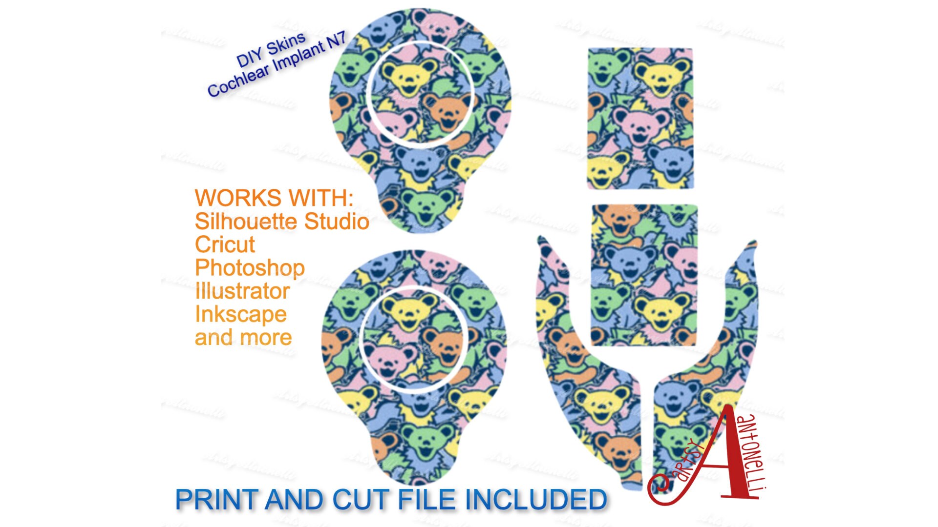 Cochlear Implant N7 DIY Sticker Maker DIGITAL Design - Etsy UK