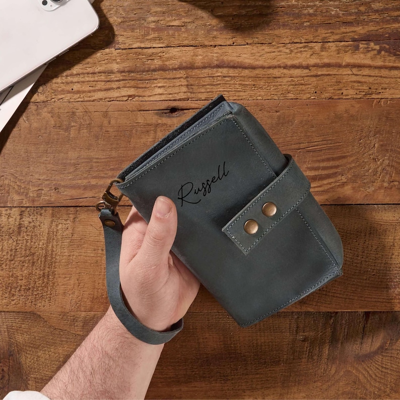 Personalized Leather Tech Organizer: Custom Cable or Gadget Pouch ...