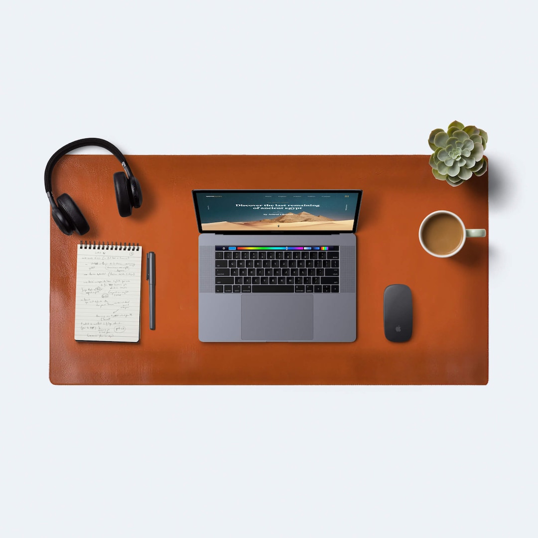 Personalized Genuine Leather Desk Pad, Leather Deskmat, Office Keyboard ...
