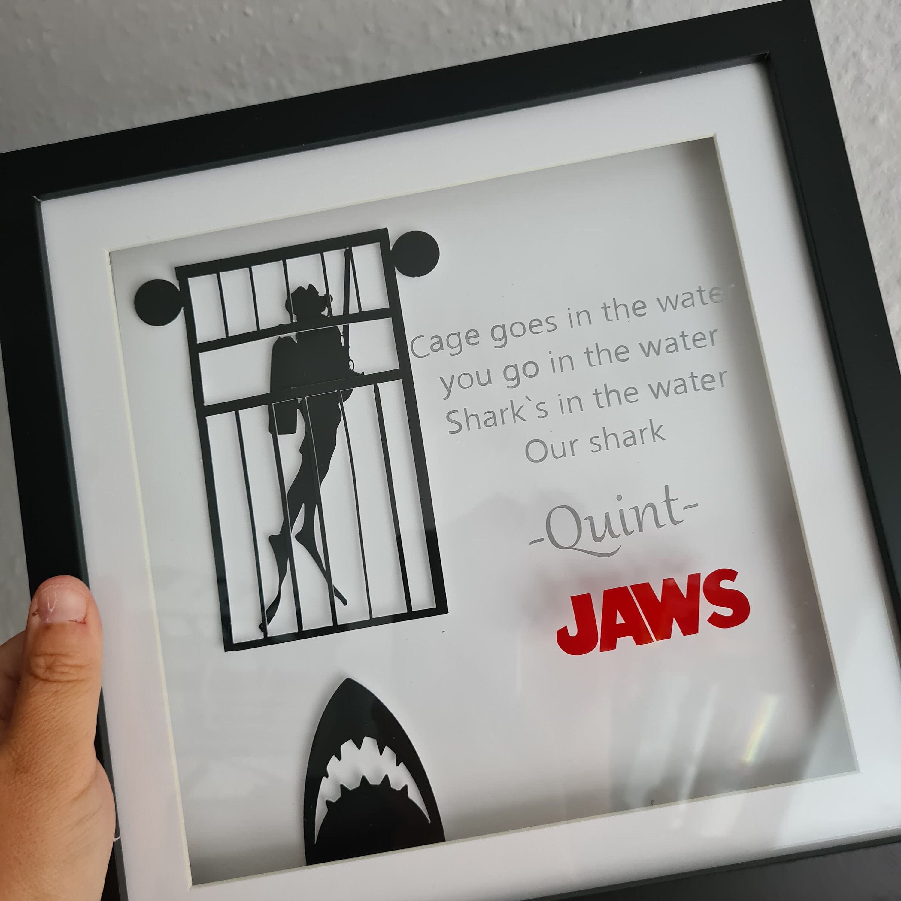 Jaws Shadow Box Frame - Etsy