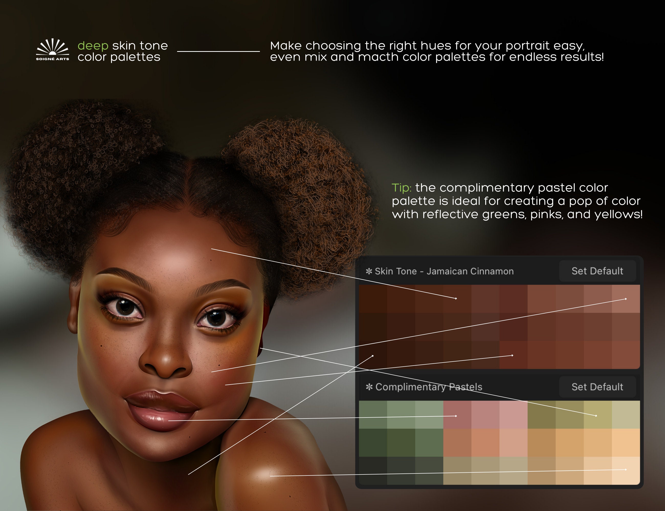 Brown Skin Color Palettes, Procreate Palette, Procreate Digital Art ...