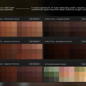 Brown Skin Color Palettes, Procreate Palette, Procreate Digital Art ...