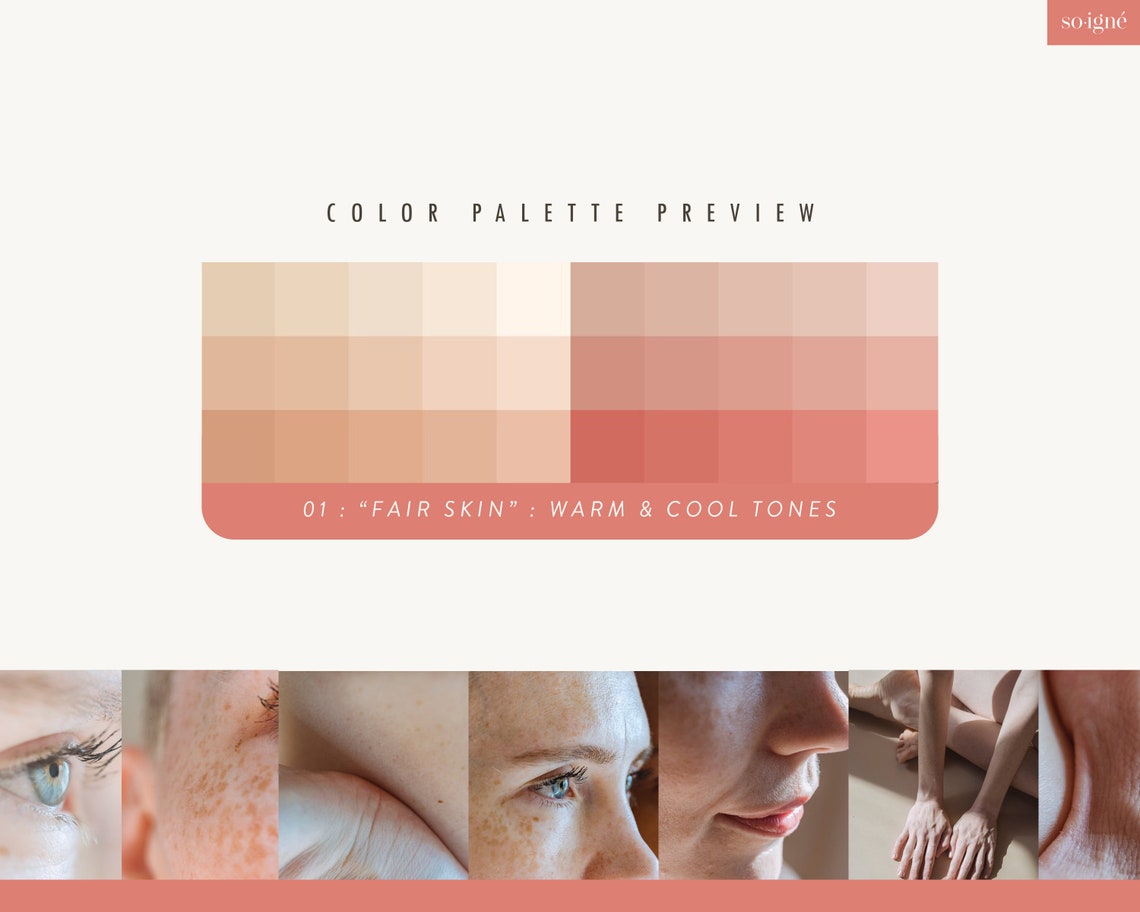 Fair Skin Color Palette for Procreate Color Swatches Ipad, Illustration ...