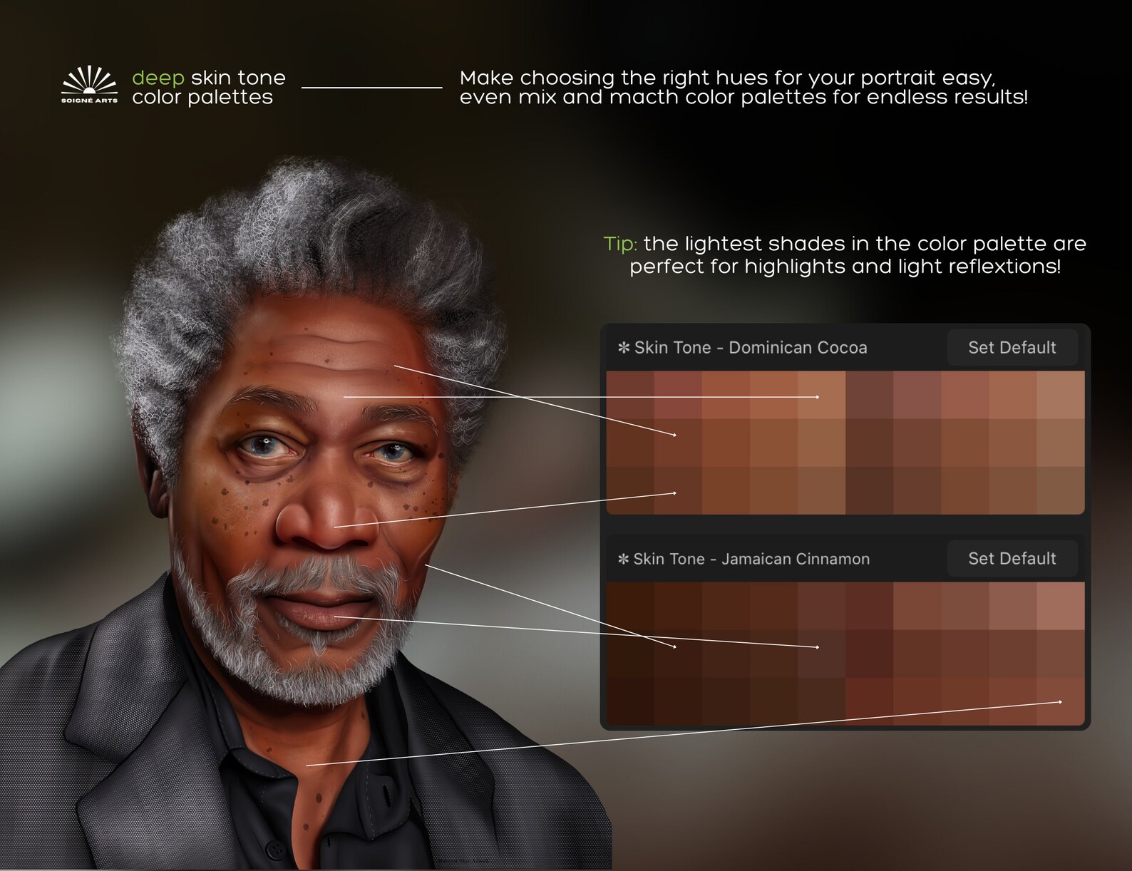 Brown Skin Color Palettes, Procreate Palette, Procreate Digital Art ...