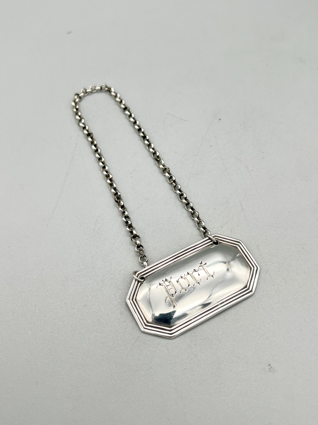 George V Sterling Silver "port" Decanter Label, William Hutton & Sons ...
