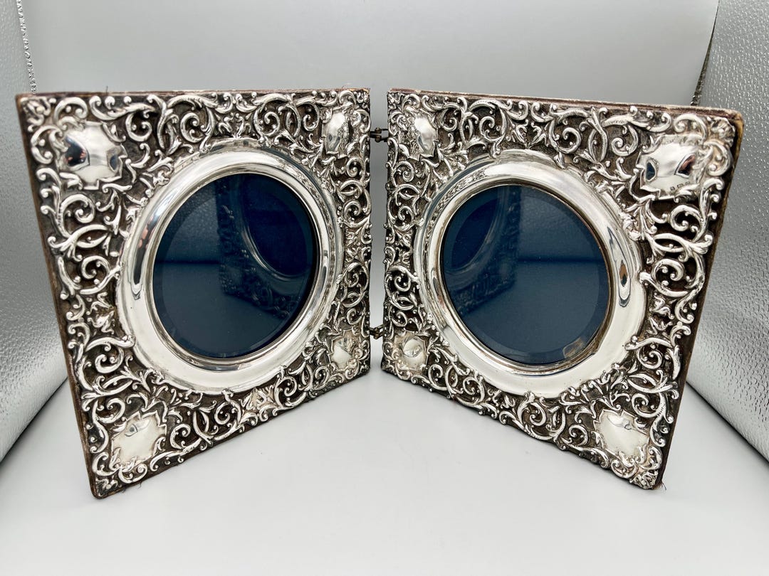 Edwardian Sterling Silver Double Photo Frame, Saunders & Shepherd ...