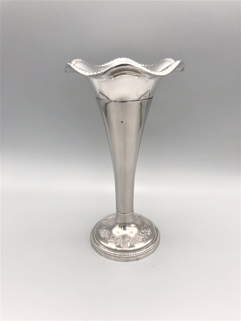 Mid-century Silver Plate Trumpet Vase, Grenadier, Birmingham, C.1950s ...