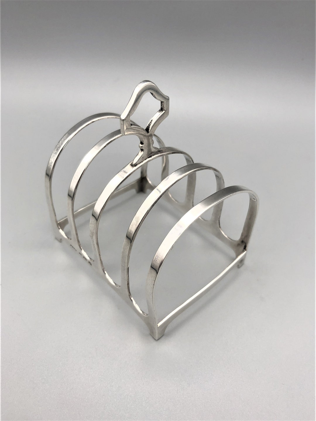 George V Sterling Silver Four Slice Toast Rack, F.C. Richards ...