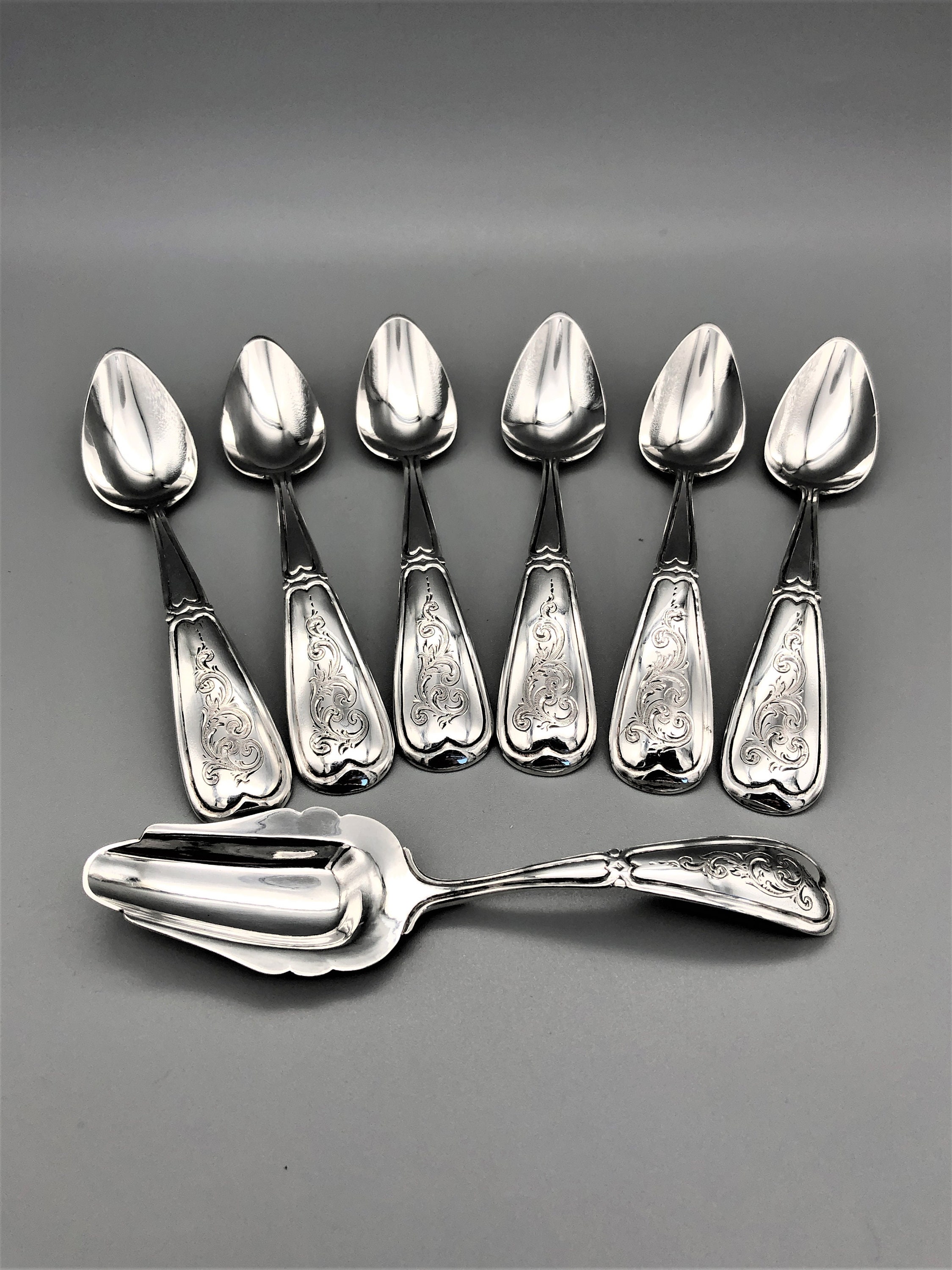 6 X 19th Century Dutch Silver Teaspoons Sugar Spoon - Etsy