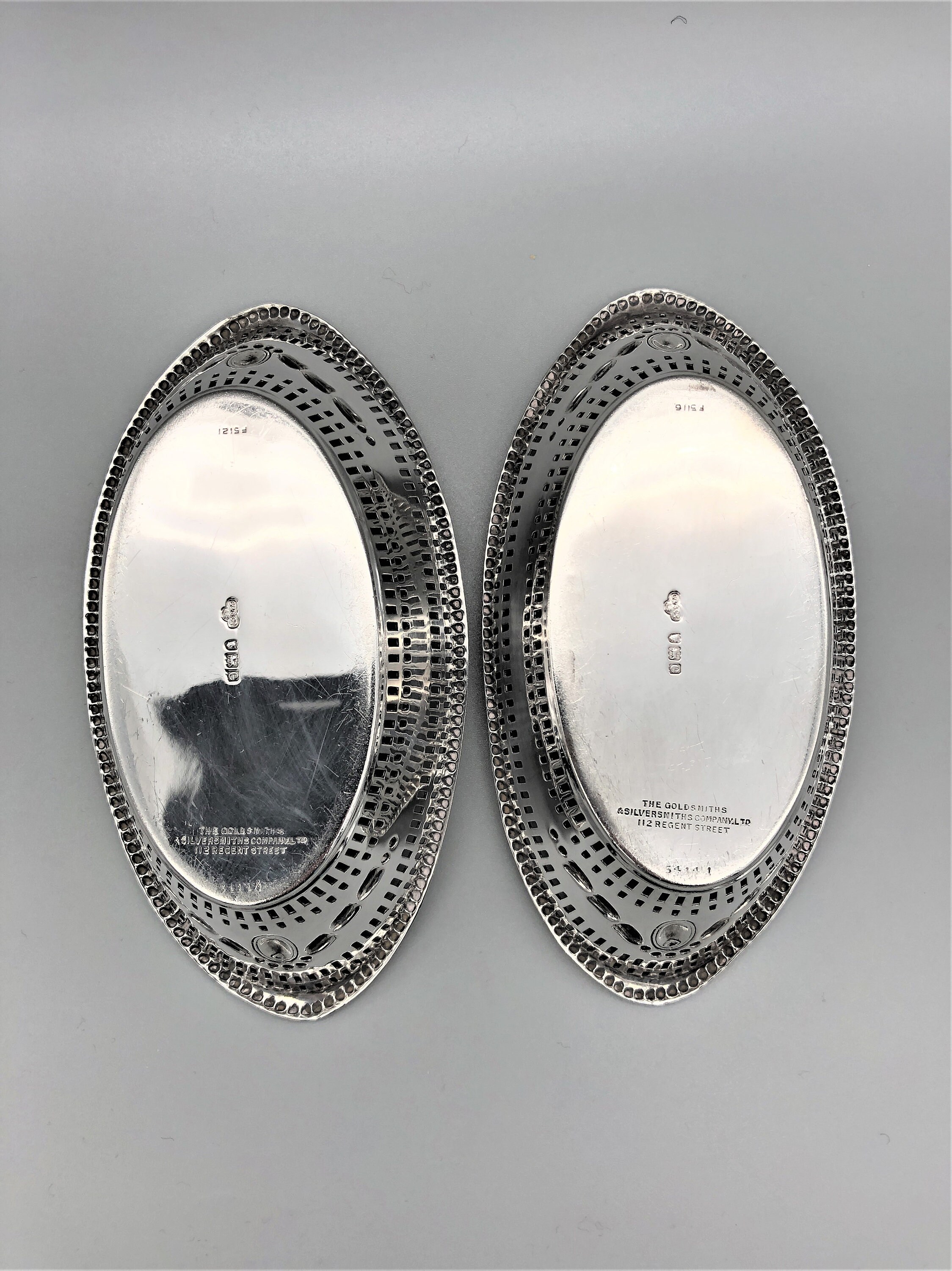 Pair of Victorian Sterling Silver Oval Dishes the Goldsmiths - Etsy