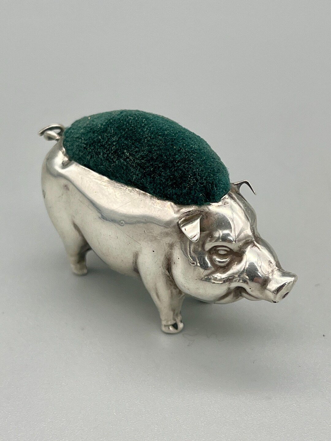 Edwardian Sterling Silver Pig Pin Cushion, E.F. Braham, Birmingham ...