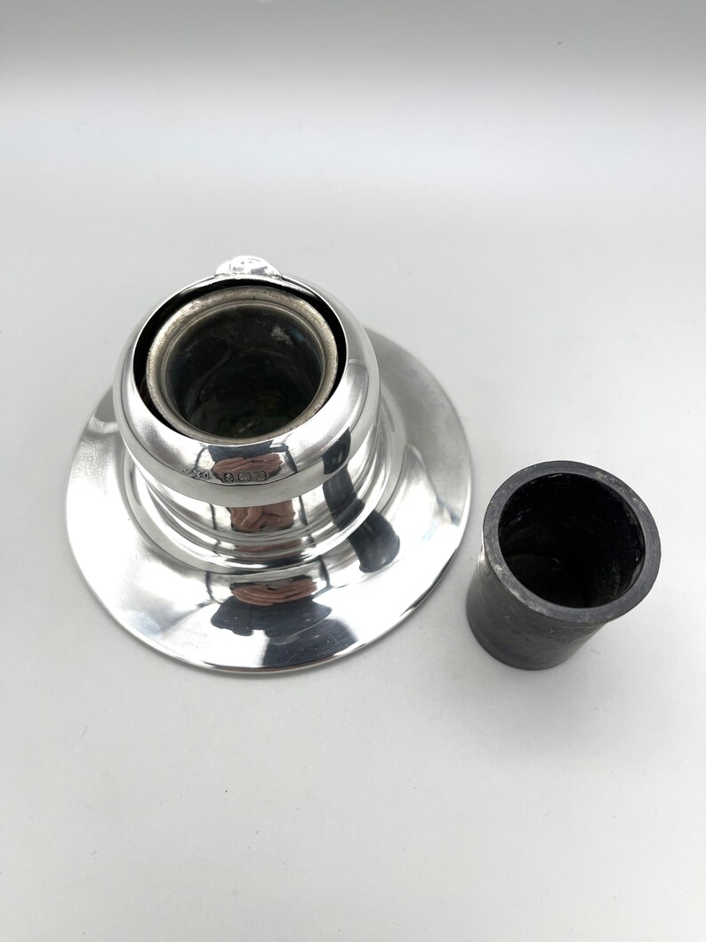 Art Deco Sterling Silver Inkwell, Wilmot Manufacturing Co, Birmingham ...