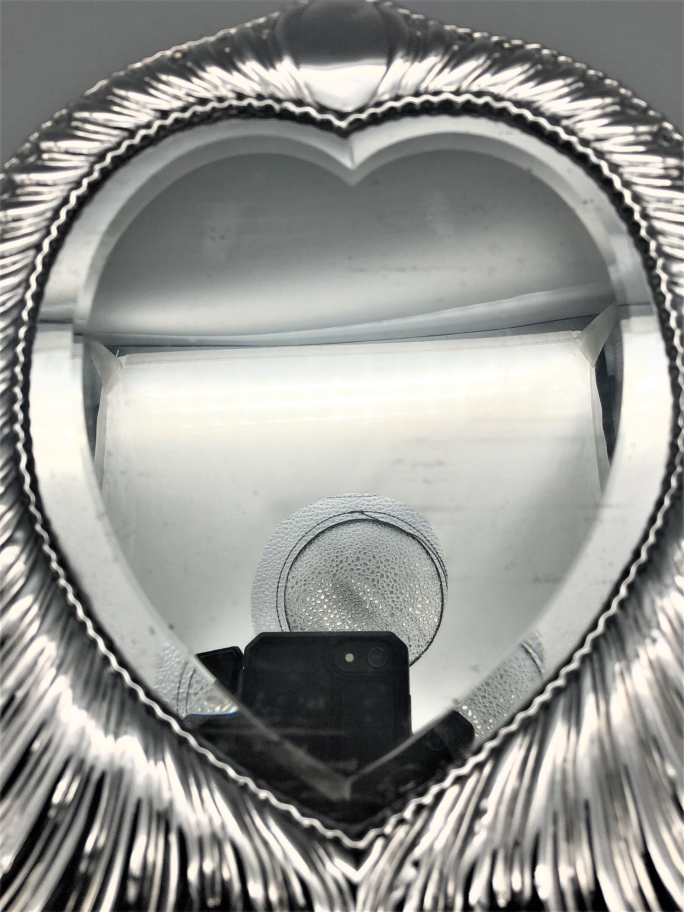Victorian Sterling Silver Heart Shaped Dressing Table Mirror, William ...