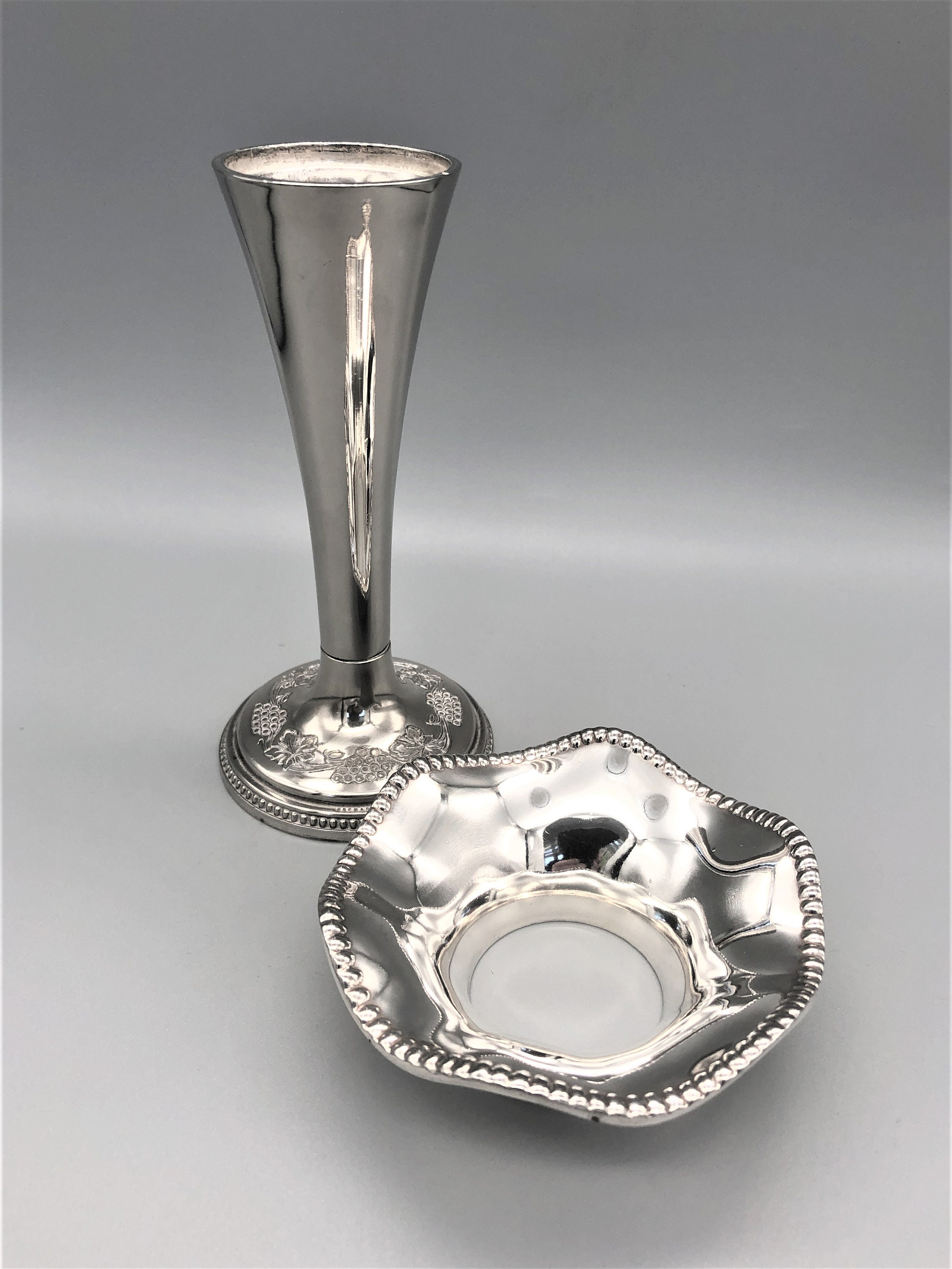 Mid-century Silver Plate Trumpet Vase, Grenadier, Birmingham, C.1950s ...