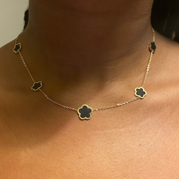 Black Clover Necklace - Etsy
