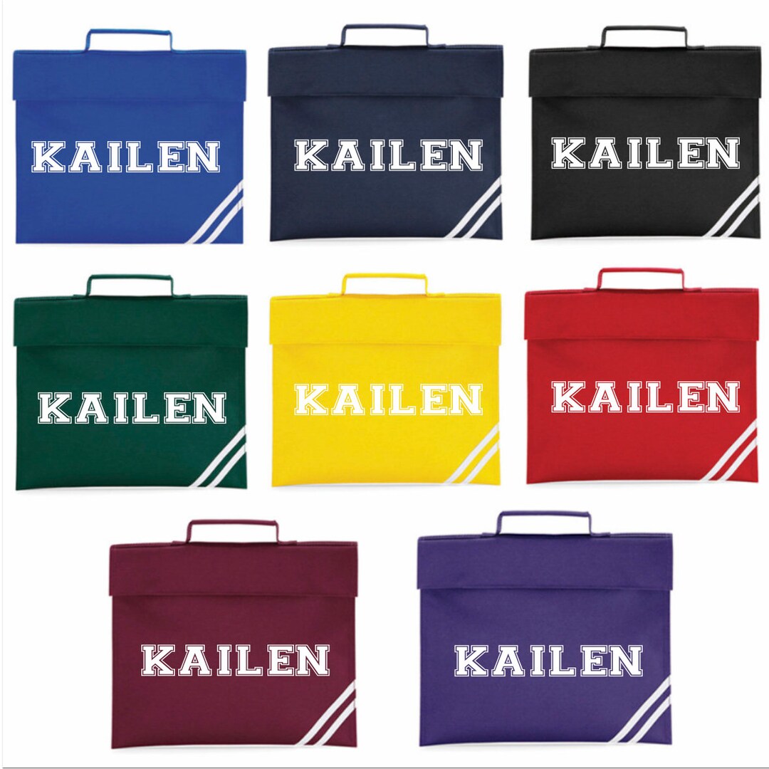 Personalised Name and Class Classic Book Bag Back to School - Etsy UK