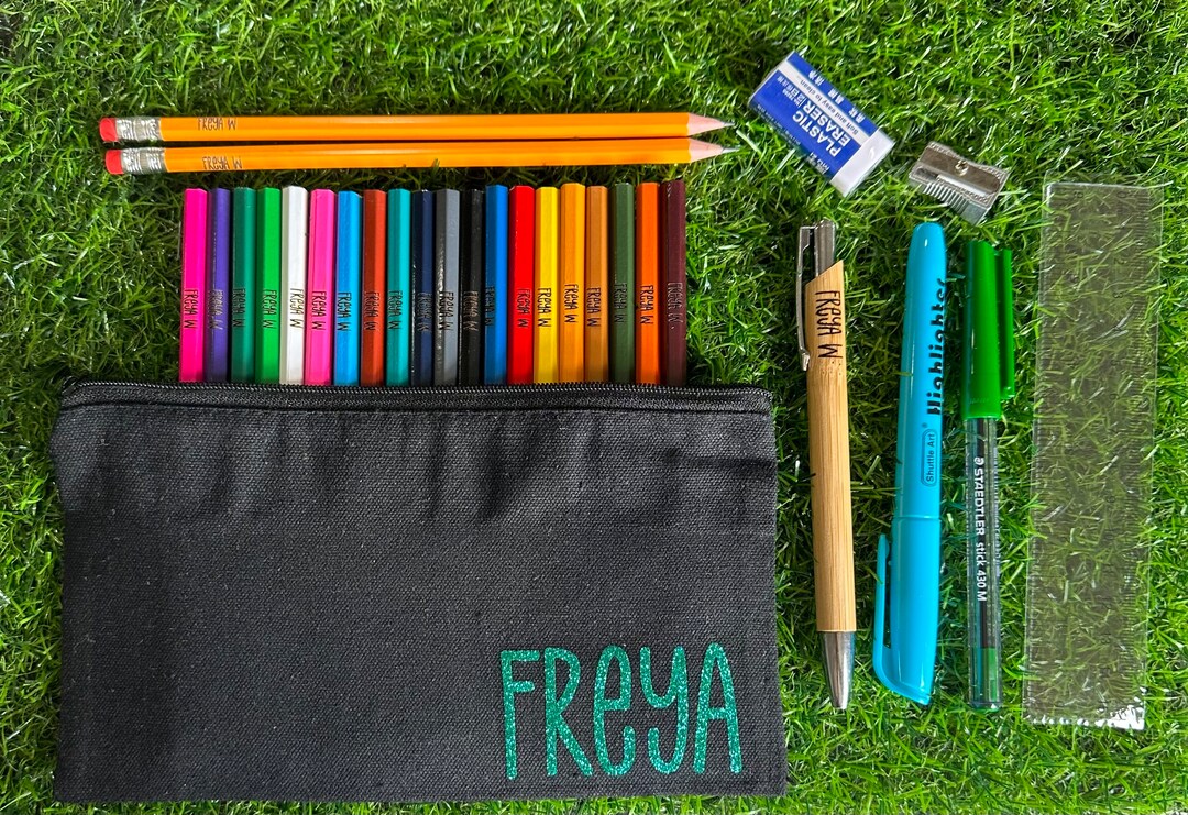 Personalised Back to School Starter Kit, High School Basics, Pencil ...