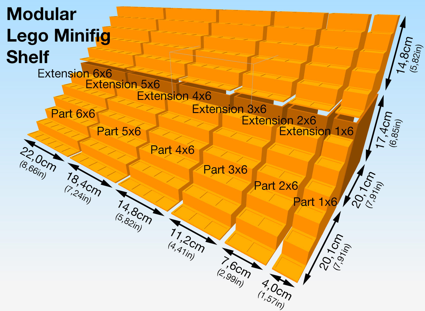 3D Printed Modular Minifigure Display Stand - Etsy